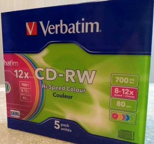 CD-RW Verbatim 700Mb 12x Slim case