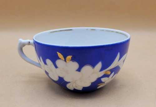 Чайная чашка 200мл фарфор крытье Цветы Дулево 1960
