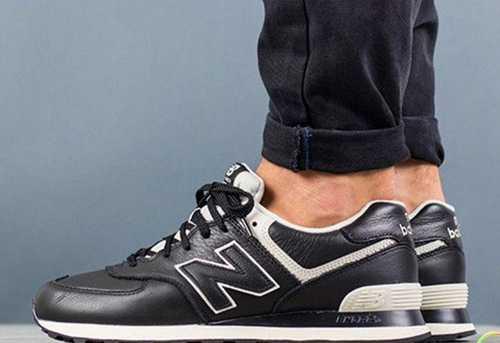 Кроссовки New balance 574 черно-белые яч412