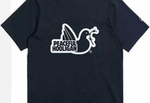 Футболка peaceful hooligan синяя