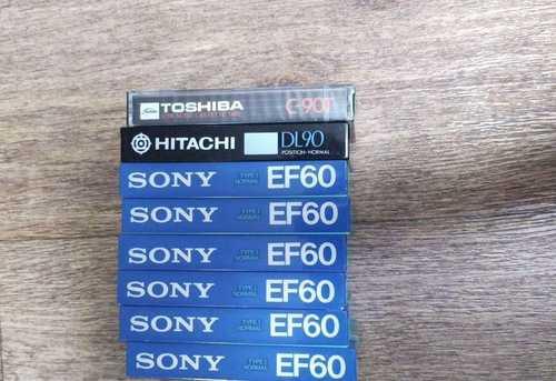 Аудиокассеты запечатанные Sony, Toshiba, Hitachi