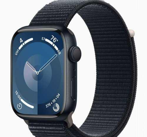 Смарт-часы Apple Watch Series 9, 45 мм Midnight Al Midnight Sport Loop