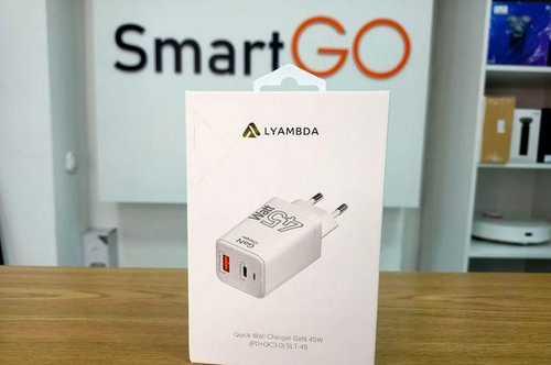 Cетевое зарядное устройство Lyambda 45Вт PD+QC3.0