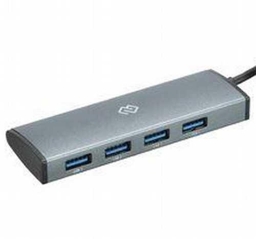 Разветвитель USB-C Digma HUB-4U3.0-UC-G 4port grey