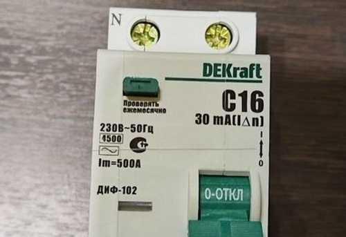 Дифференциальный автомат DEKraft диф-102 1П 30 мА