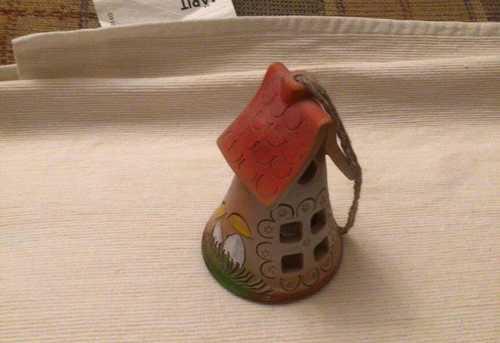 Колокольчик домик керамика