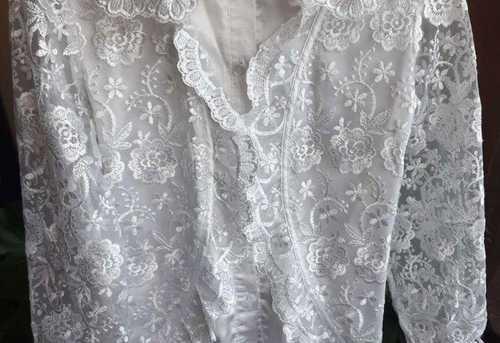 Блузка белая из кружева нарядная