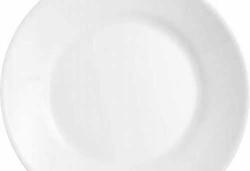 Тарелка «Ресторан» стекло D195,H20мм белый