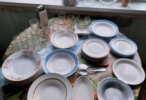 Наборы СССР столовой посуды, стаканы, стопки