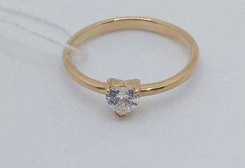 Золотое кольцо с фианитом (8000)