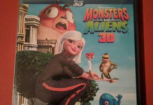 3D Blu-Ray диск "Монстры против пришельцев" лиценз