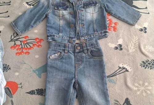 Детский джинсовый костюм на 1 годик