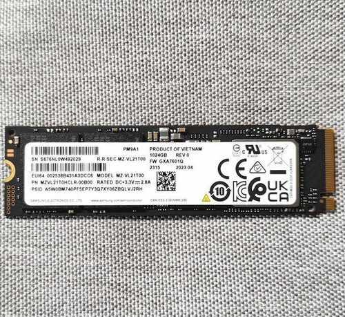 SSD Samsung PM9A1 OEM 1024 GB M2, новый