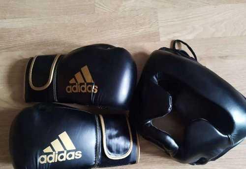 Боксëрские перчатки adidas шлем demix