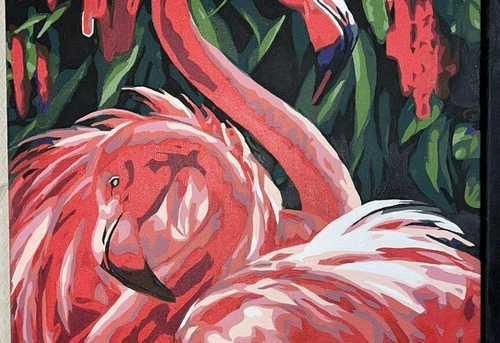 Интерьерная картина Фламинго акриловая
