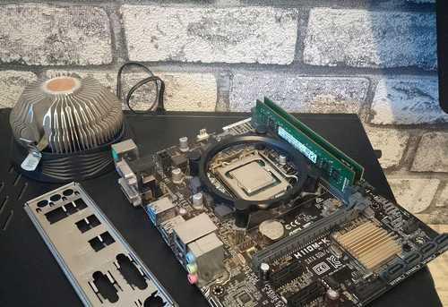 Комплект lga1151 Asus h110/ i3 6100/12gb ddr4/deep