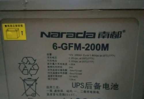 Аккумулятор narada 6-GFM 200M(12V/ 200ah)