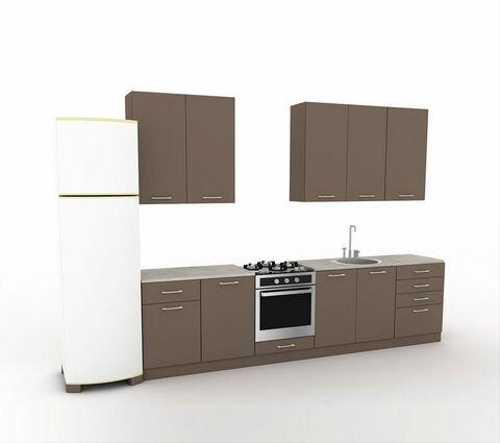 Модульная кухня Амика-14q латте современный