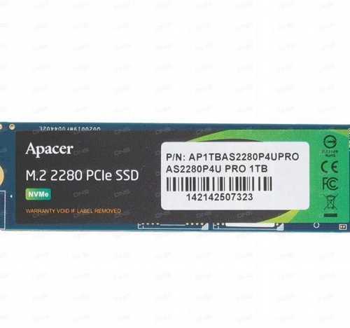 1000 гб M.2 NVMe накопитель Apacer AS2280P4U PRO AP1tbas2280P4upro-1