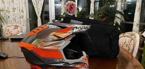 Шлем airoh aviator 3 оранжевый стальной L