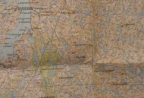 Карта РСФСР Мурманск.обл 1951 г