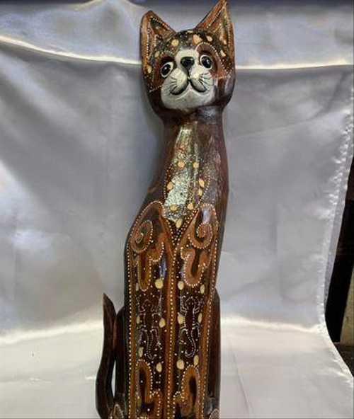 Кот деревянный - фигурка