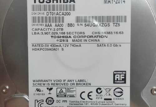 Жесткий диск HDD Toshiba 2TB