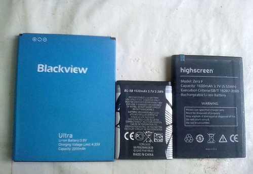 Аккумуляторы на Nokia, Highscreen, Blackview