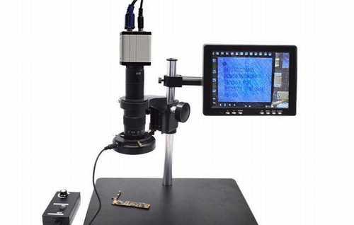 Видеомикроскоп с 8' экраном и регулируемой диодной