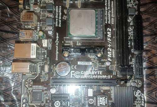 Комплект Gigabyte GA-F2A68HM-S1 + Athlon x4 860k