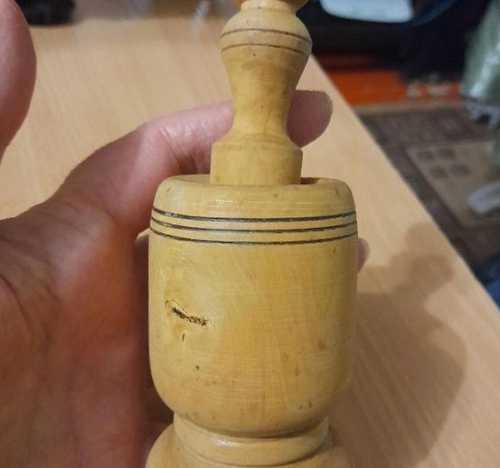 Ступка с пестиком дерево СССР