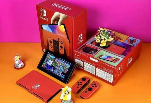 Nintendo Switch Oled Mario SE прошитая Pico