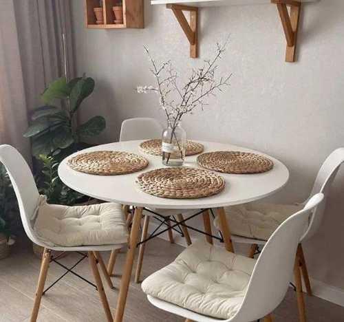 Кухонный комплект Eames 90 + 2 стула пластик