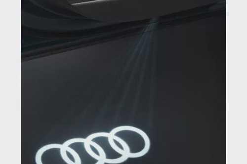 Светодиодная проекция в двери кольца Audi