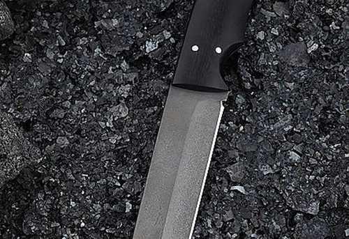Нож тигр (цельнометаллический) Х12мф черный граб