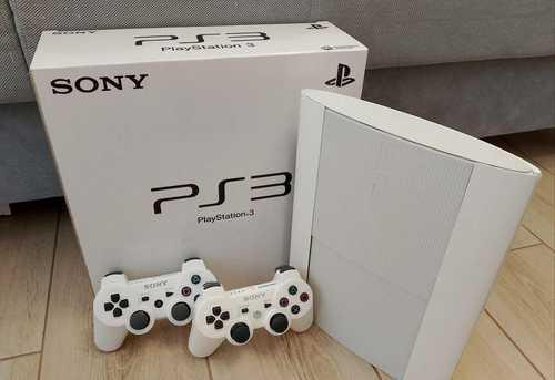 Playstation 3 super slim белая 500гб, прошита