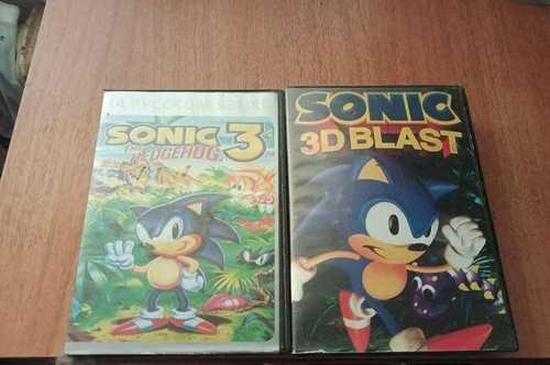 Катриджи для сега Sonic 3 и Sonic 3d blast