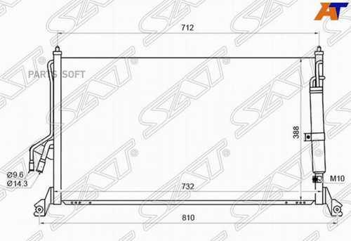 Радиатор кондиционера Инфинити FX35/FX45 03-08