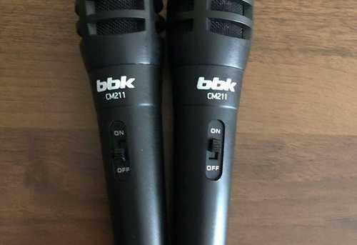 2 проводных микрофона bbk CM211