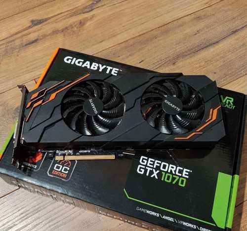 Видеокарта Gigabyte geforce GTX 1070 8Gb очень хор