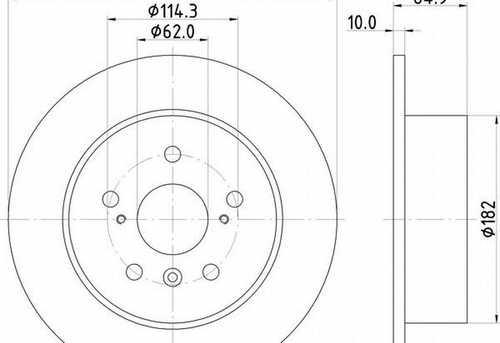 Диск тормозной задний ND1001K nisshinbo