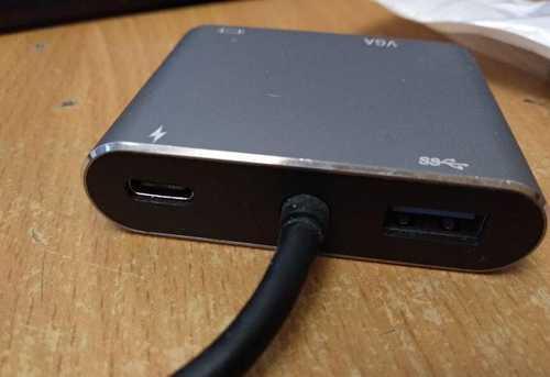 Адаптер USB-C - hdmi, VGA, USB