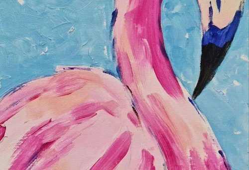 Фламинго Картина на холсте 20х30