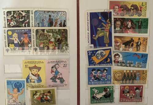 Альбом марок мультики, сказки, детская тема