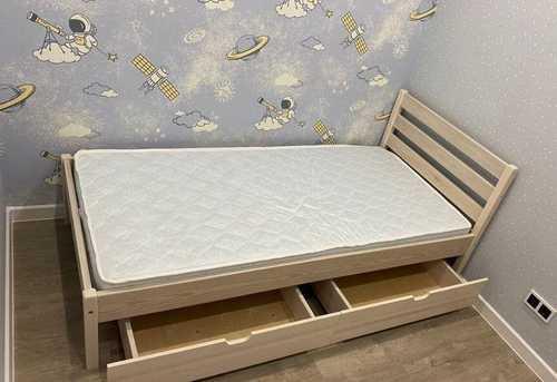 Кровать подростковая с ящиками для белья