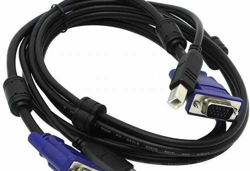 Кабель KVM D-Link dkvm-CU5 (USB, VGA, 5 м)