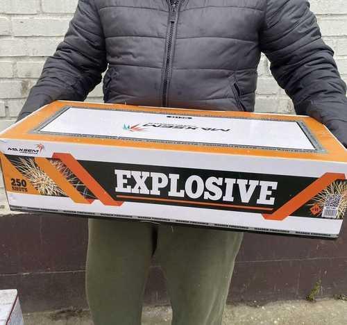 Салют фейерверк «Explosive» 250 залпов 0,8 дюйма