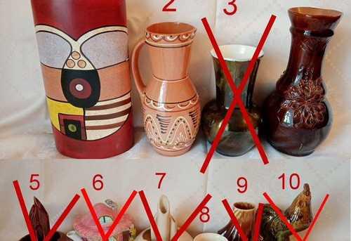 Керамические вазы И кувшин