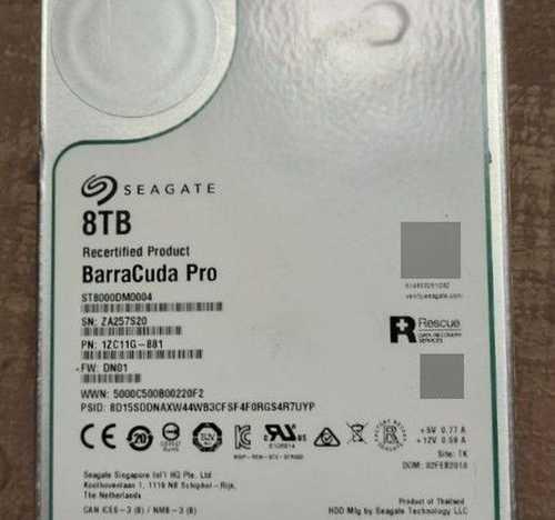 8tb seagate BarraCuda Pro, 12tb IronWolf Pro