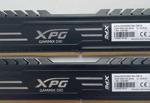 DDR4 AData XPG Gammix D10 16 Gb, на гарантии